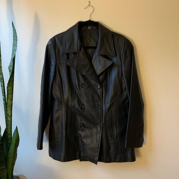 Jacqueline Ferrar | Jackets & Coats | Jacqueline Ferrar Black Leather ...